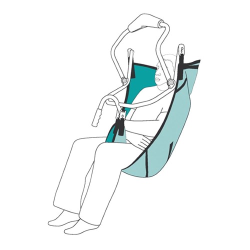 Pivot Sling Fabric -Large with E-Clip Buckle - Patient Lifting Slings ...