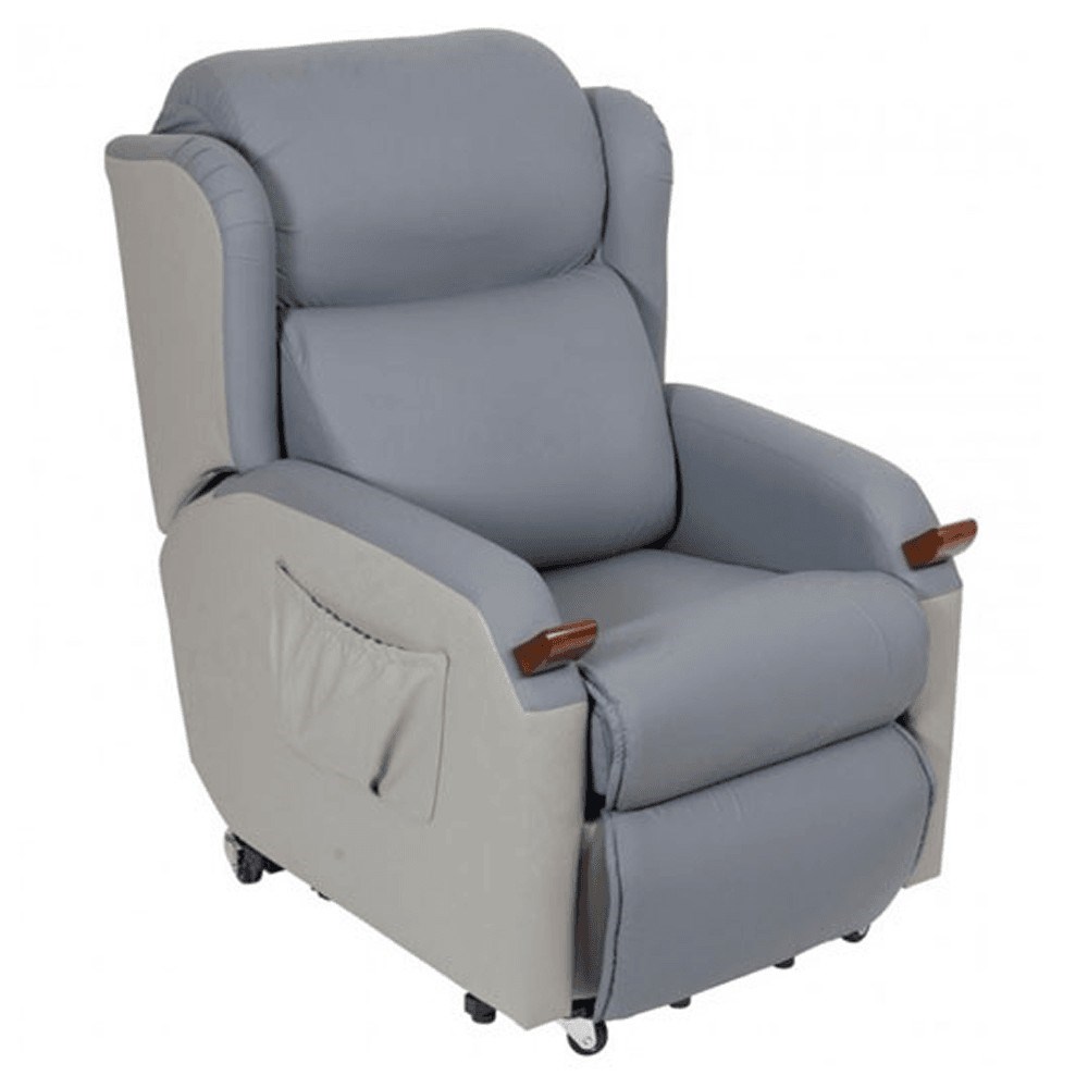 Power Lift Chair - Compact Lift - Large - Grey Vinyl - Recliner Chairs ...