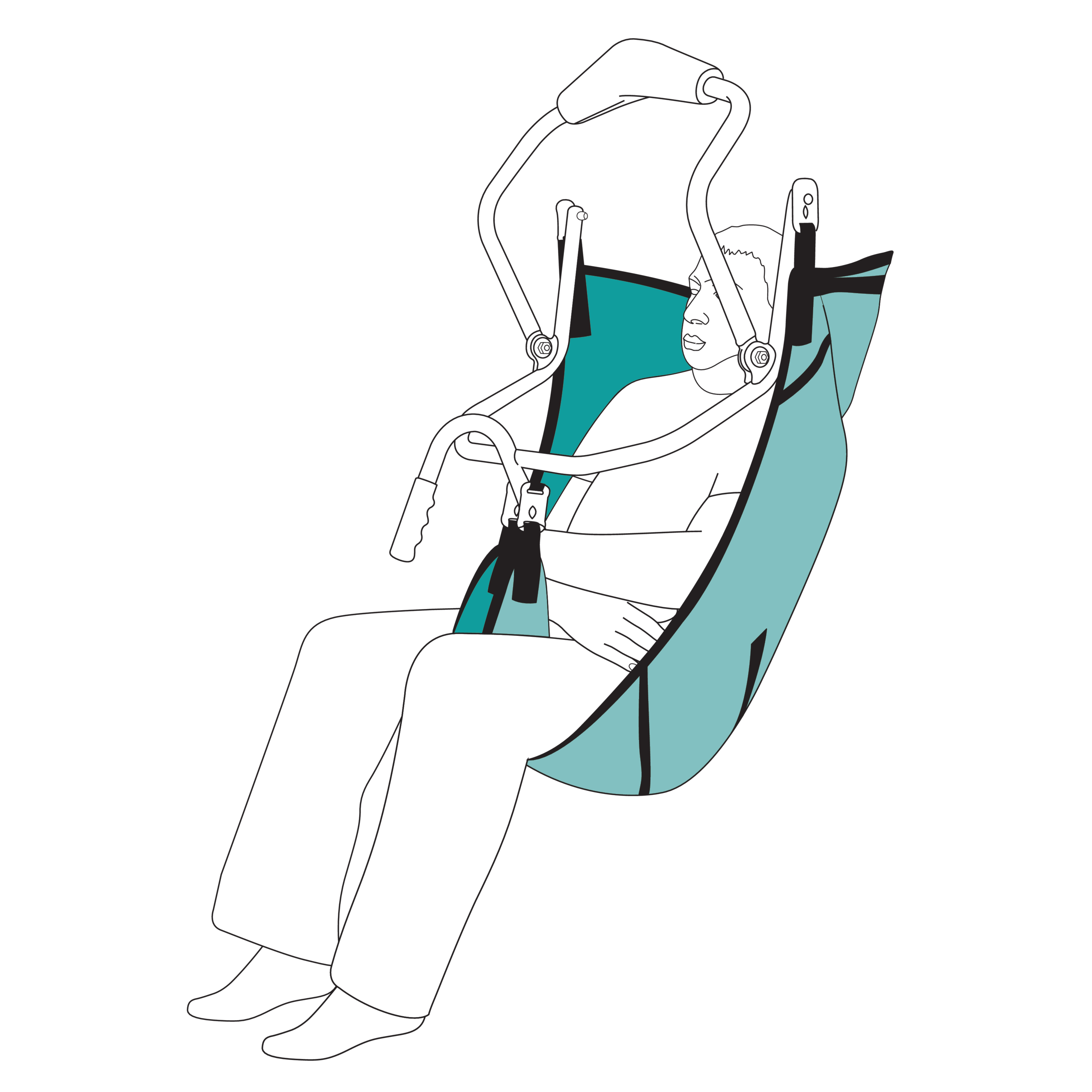 Pivot Sling, Mesh, Medium with Standard Keyhole Buckle - Patient ...